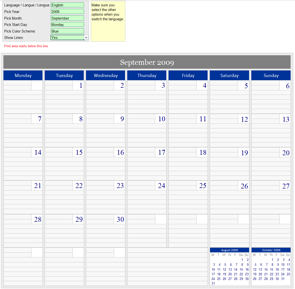 Ultimate Monthly Calendar For Excel Excel Effects