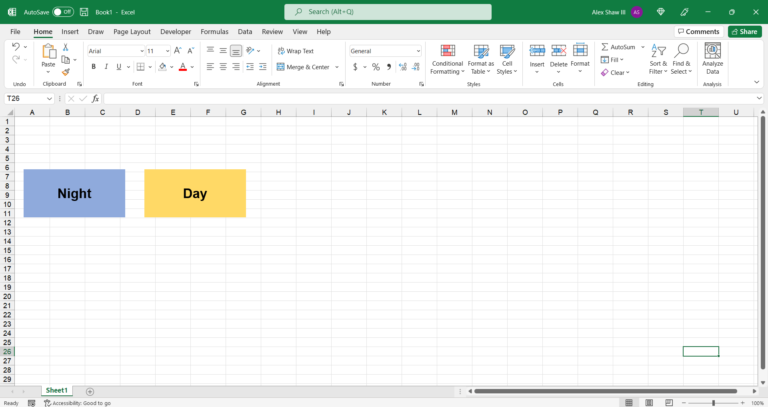 Change cells from night to day in Excel - How to - Excel Effects