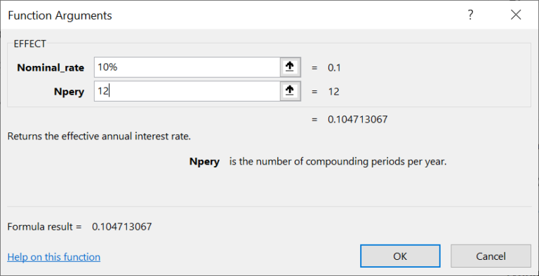EFFECT worksheet function for Excel - Excel Effects